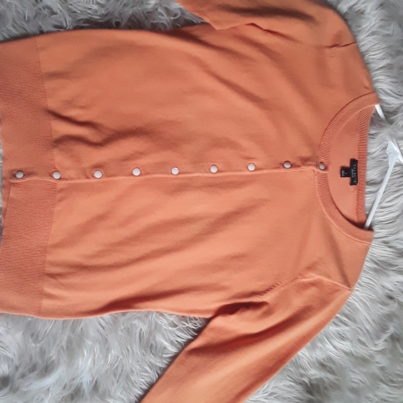 Talbots | Sweaters | Orange Talbots Cardigan | Poshmark